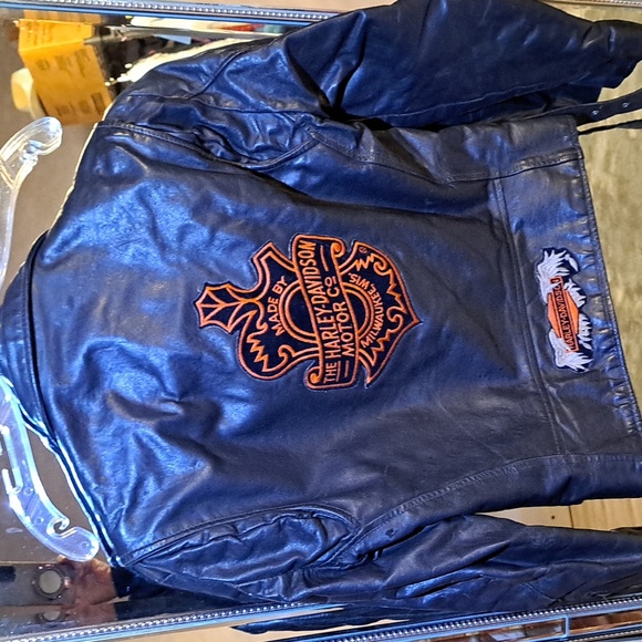 Excelled | Jackets & Coats | Vintage Leather Motorcycle Jacketusa Made ...